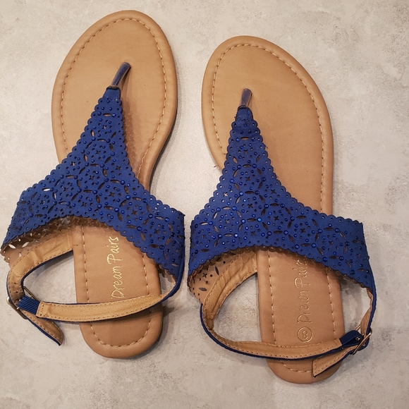Dream Pairs | Shoes | Very Pretty Electric Blue Sandals Great Shape ...